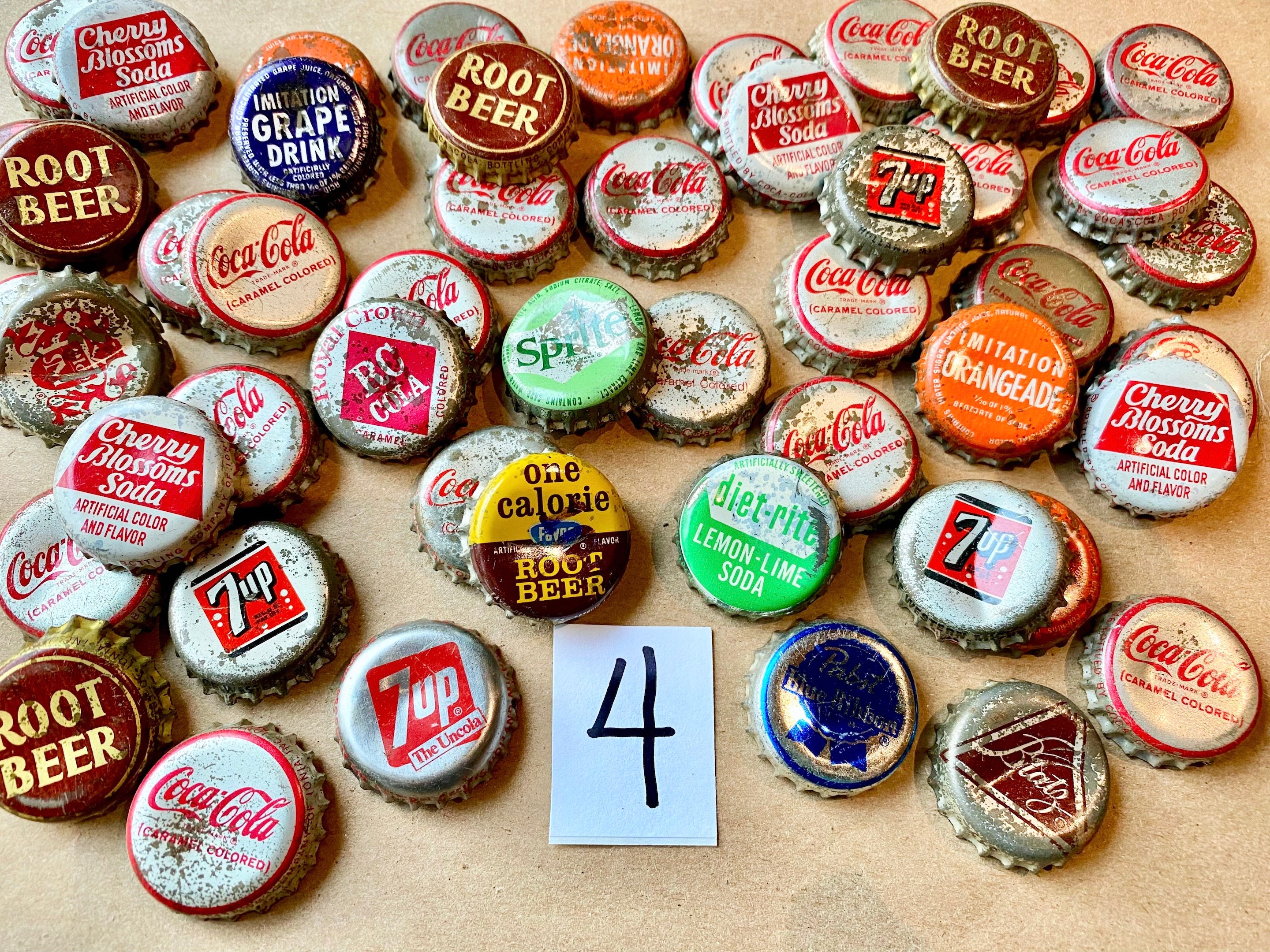 Bottle Caps Vintage Soda Pop Old Bottle Caps Cork Lined Bottle Caps ...