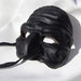 Black Rabbit Bunny Mask Leather Ears Costume Cospaly Larp Renaissance ...