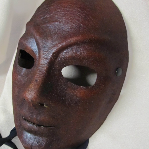 Columbina Neutral Mask Black Leather Costume Cosplay Larp Renaissance ...