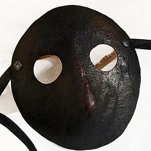 Skull Mask Black Leather Costume Cosplay Larp Renaissance | Etsy