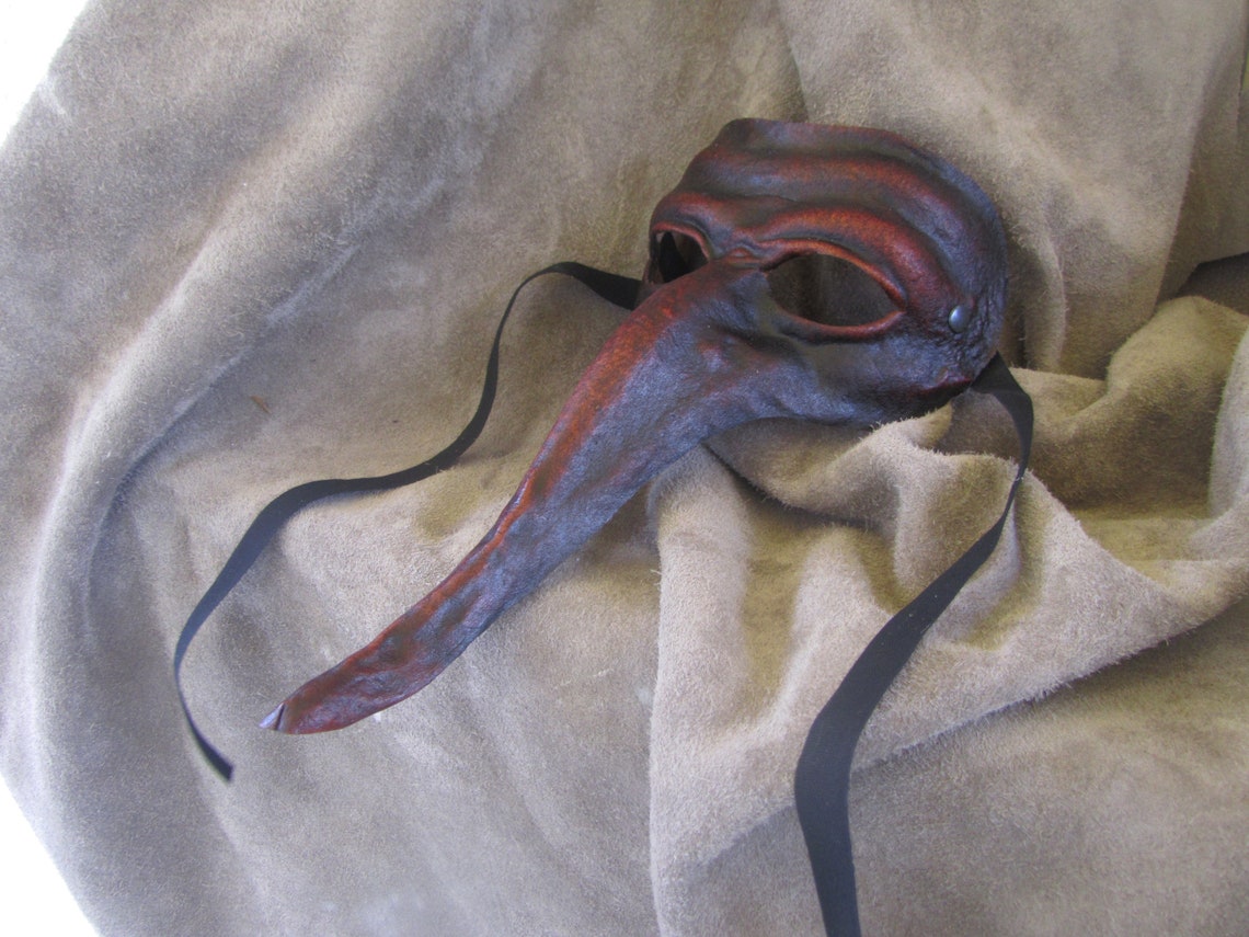 Capitano Scaramouche Mask Black Dark Leather Costume Larp | Etsy