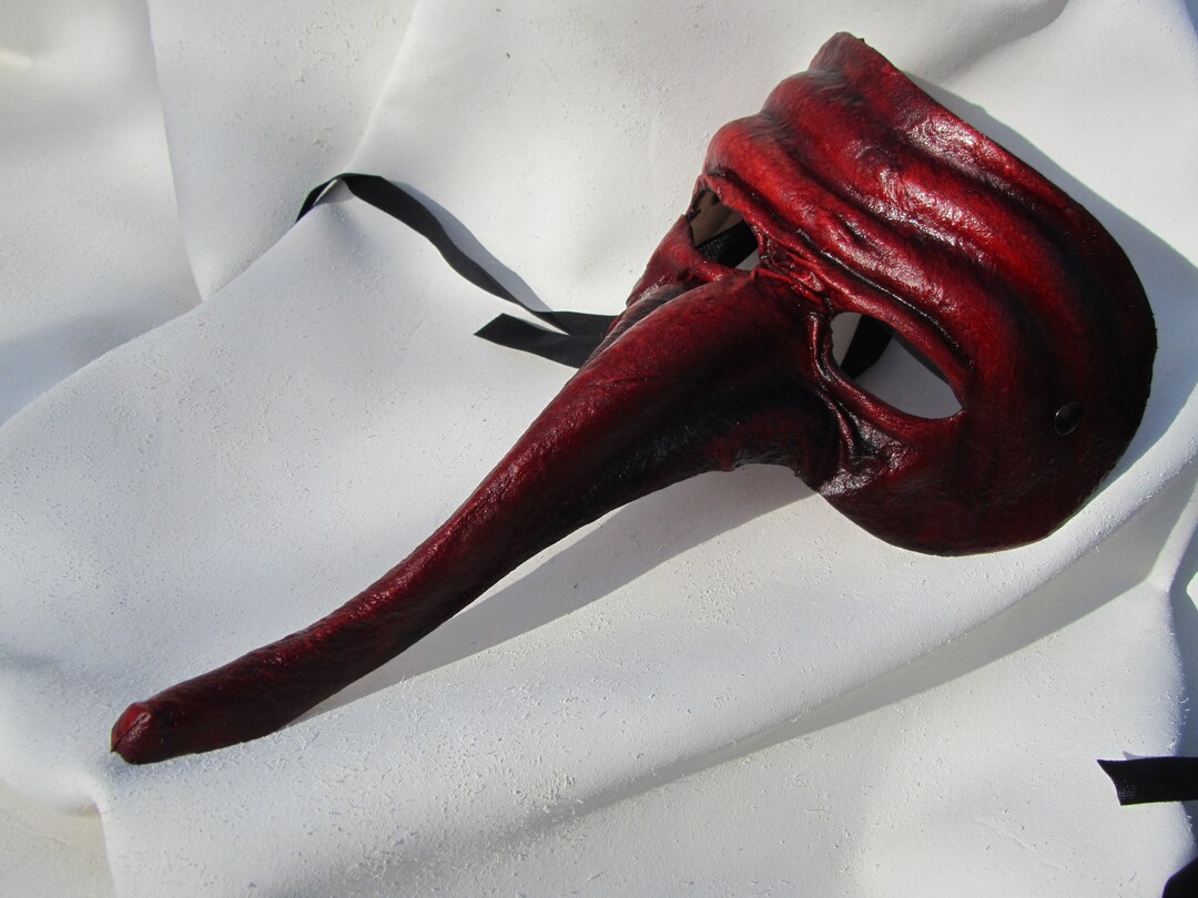 Capitano Scaramouche Mask Black Dark Leather Costume Larp Renaissance ...