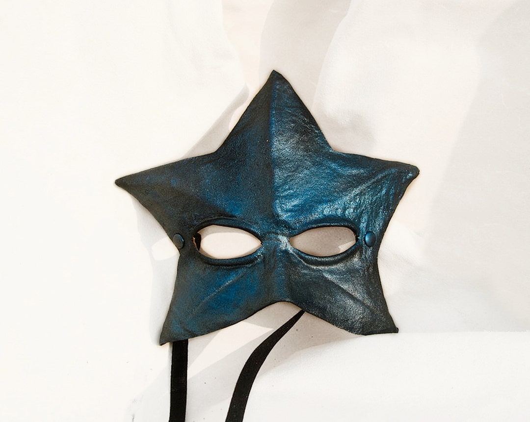 Blue Star Leather Mask Costume Larp Renaissance Wicca Pagan Fairy ...