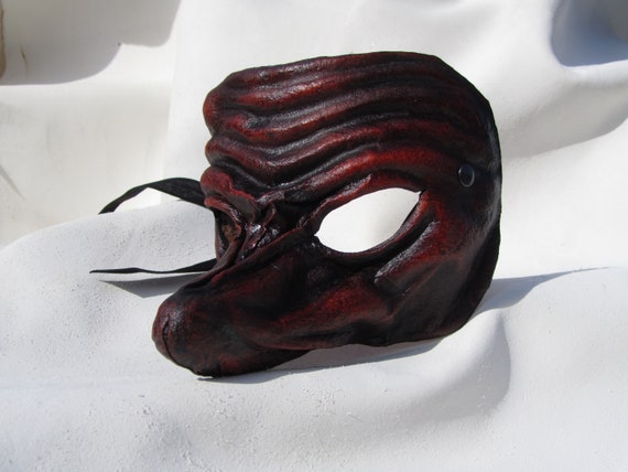 Capitano Mask Brown Dark Leather Costume Larp Renaissance | Etsy