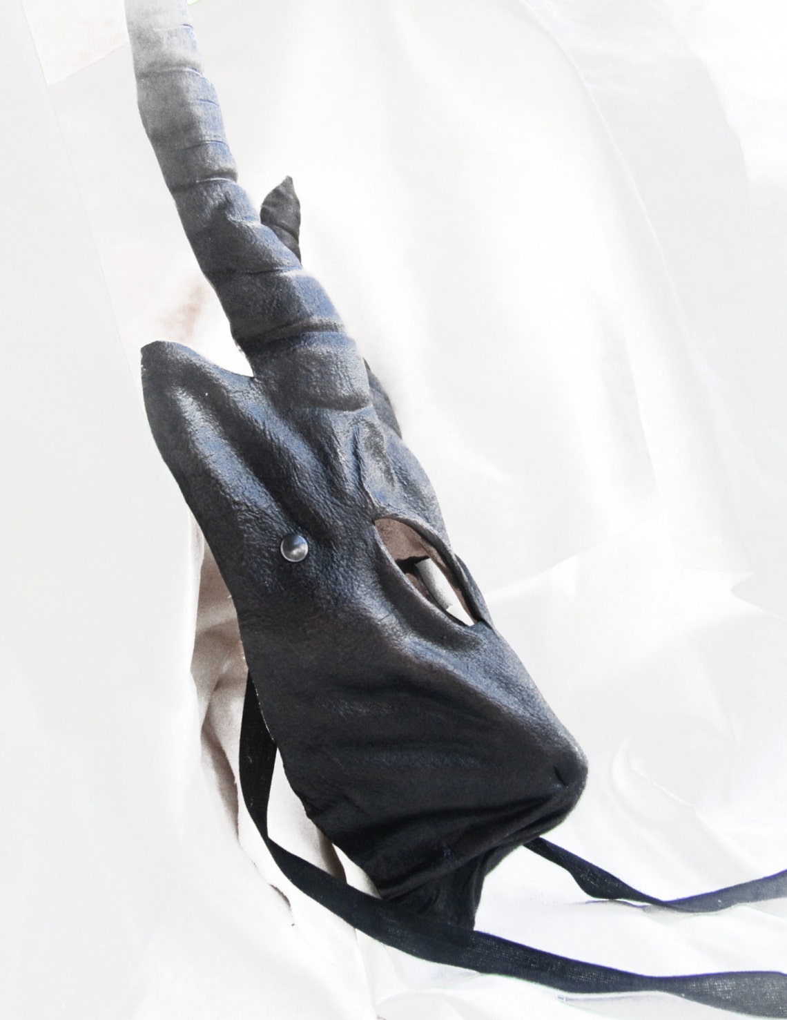 Masque de démon costume de corne en cuir diable cospaly GN renaissance ...
