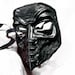 Bauta Venice Carnival Venetian Casanova Mask Black Leather Costume Larp ...