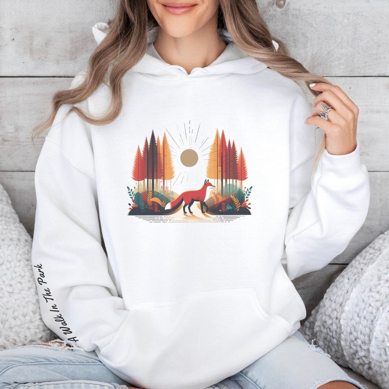 Fox Hoodie Women, Fox Print Hoodie, Cute Fox Hoodie, Cottagecore ...