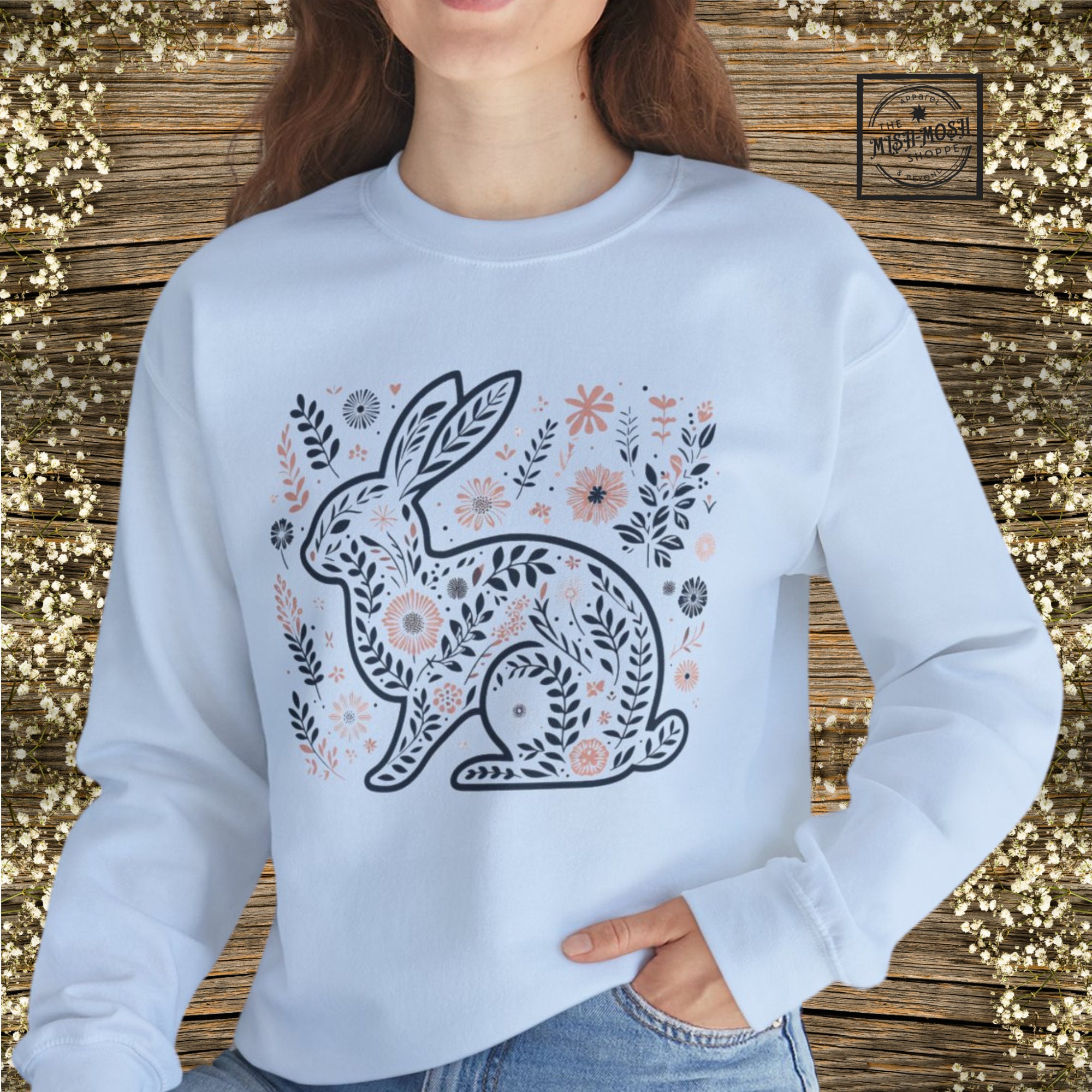 Cottagecore Easter, Cottagecore Bunny, Easter Day Sweatshirt, Pastel ...