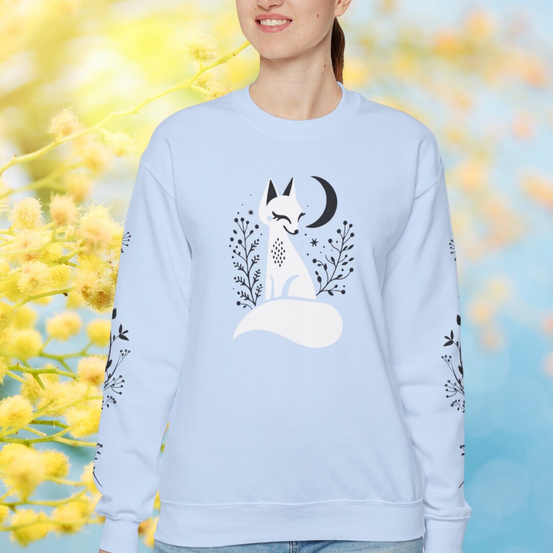 Cottagecore Fox Sweatshirt, Celestial Fox, Cottagecore Fashion, Cottagecore Fox Shirt, Celestial ...