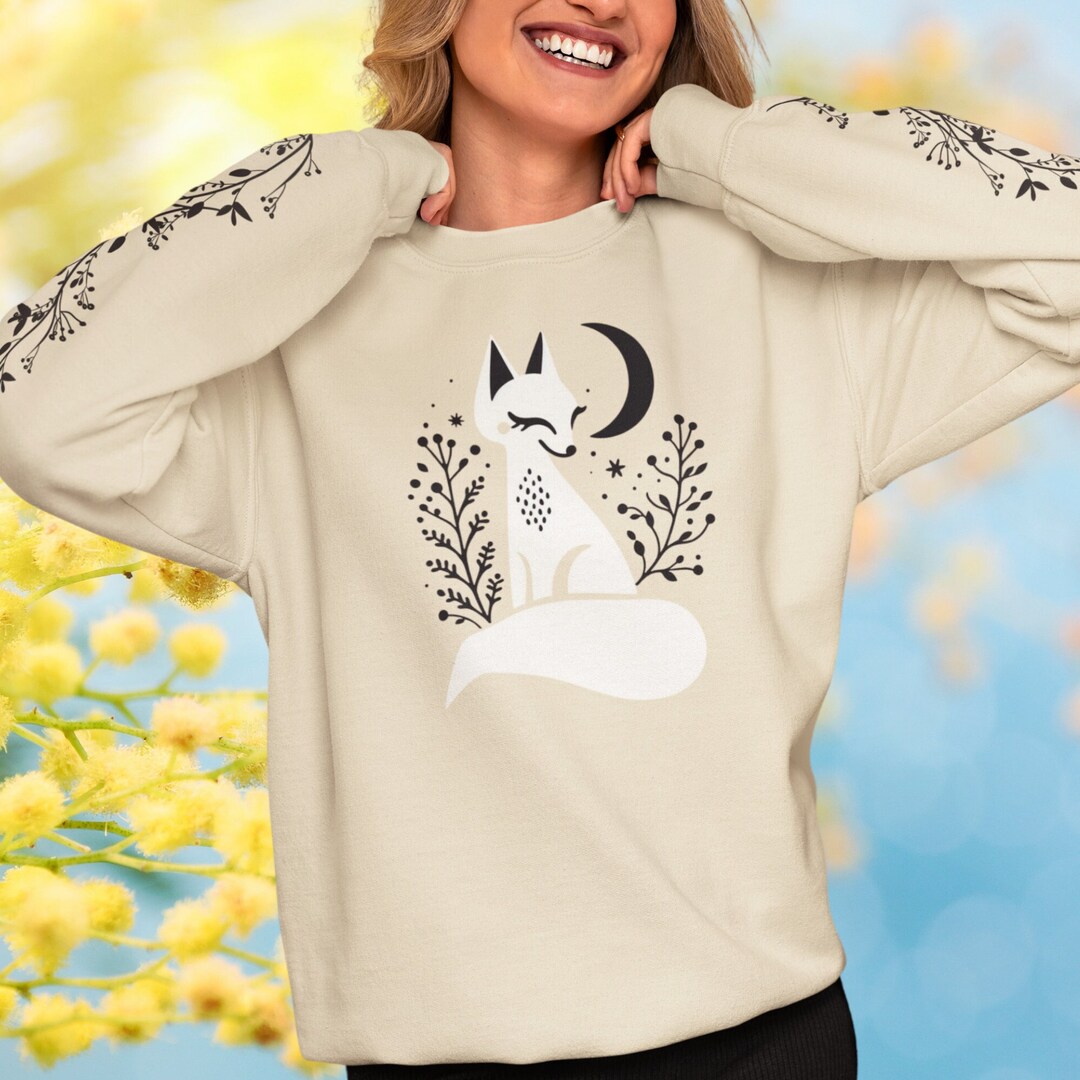 Cottagecore Fox Sweatshirt, Celestial Fox, Cottagecore Fashion ...