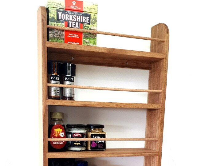 Solid Oak Larder Rack Butler Pantry Rack 5 Shelf Deep Shelves - Etsy UK