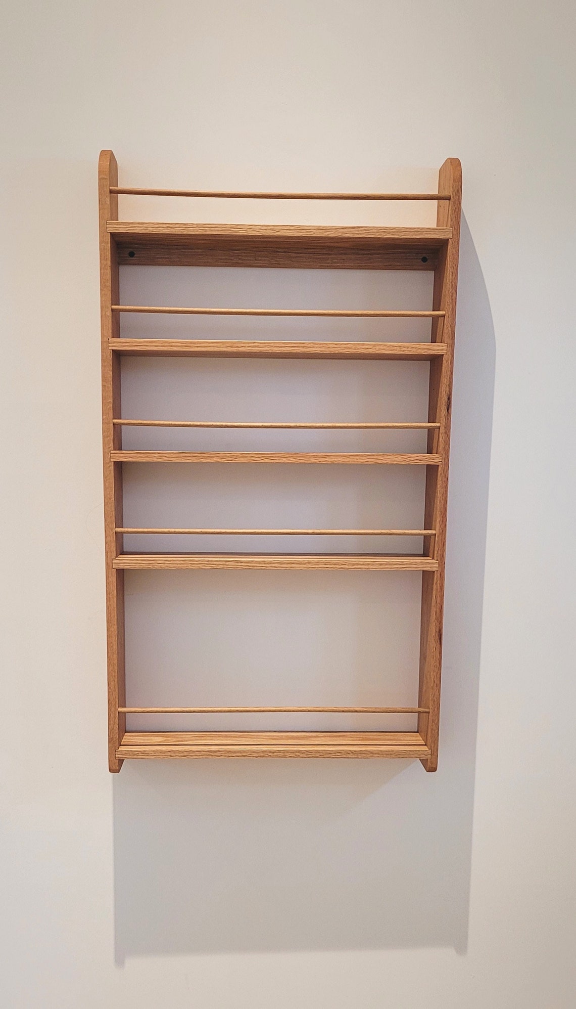 Solid Oak Larder Rack 5 Shelf Butler Pantry for Spice Jars & Bottles ...