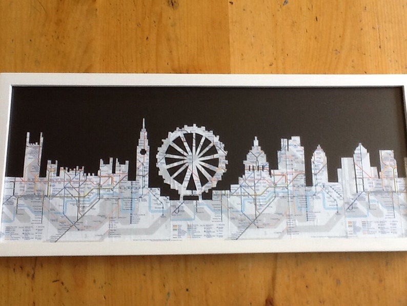 The London Skyline Finely Cut Out of Real London Underground - Etsy