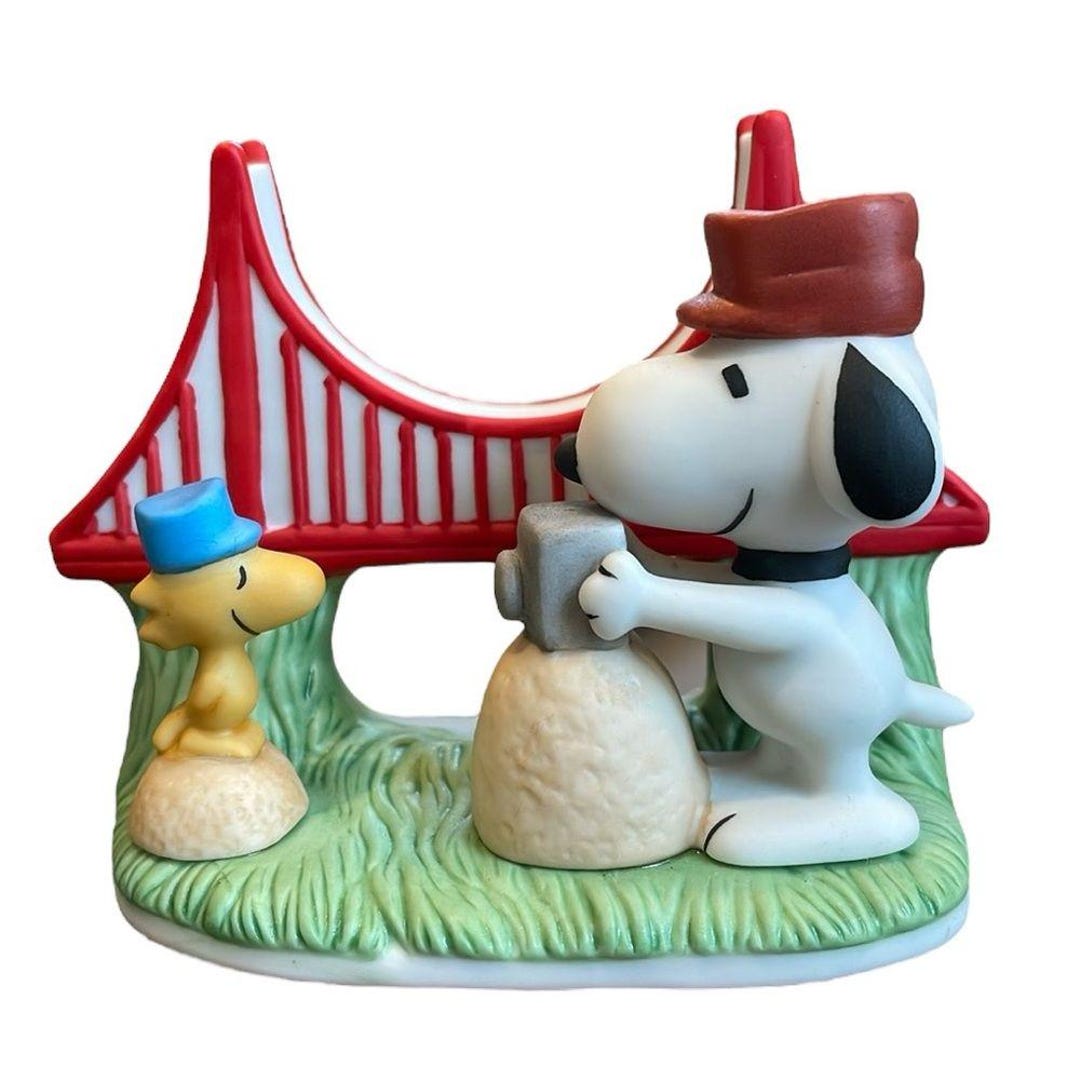 Snoopy & Woodstock in San Francisco Golden Gate Bridge Figurine ...