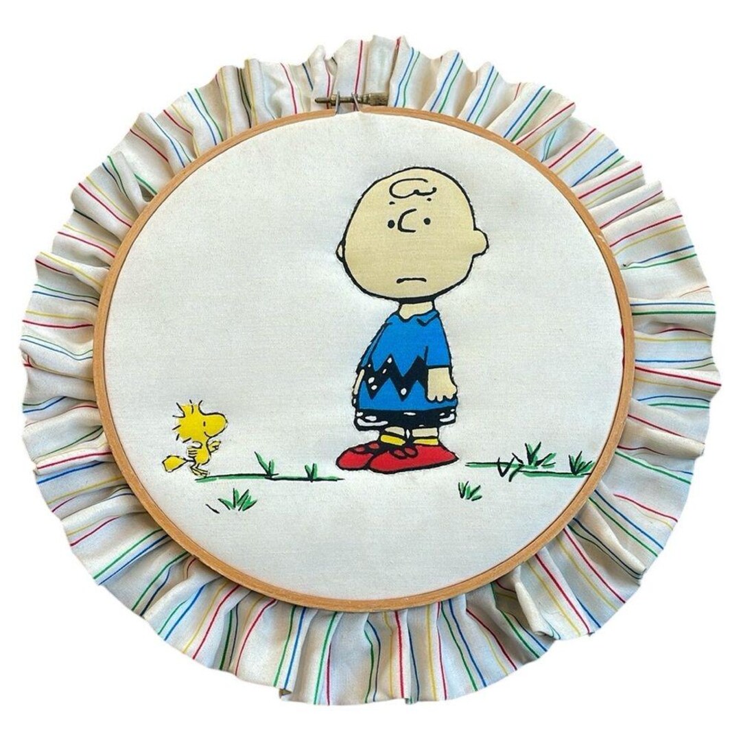 Vintage Charlie Brown Embroidered Style Stitched Handmade Wall Decor - Etsy