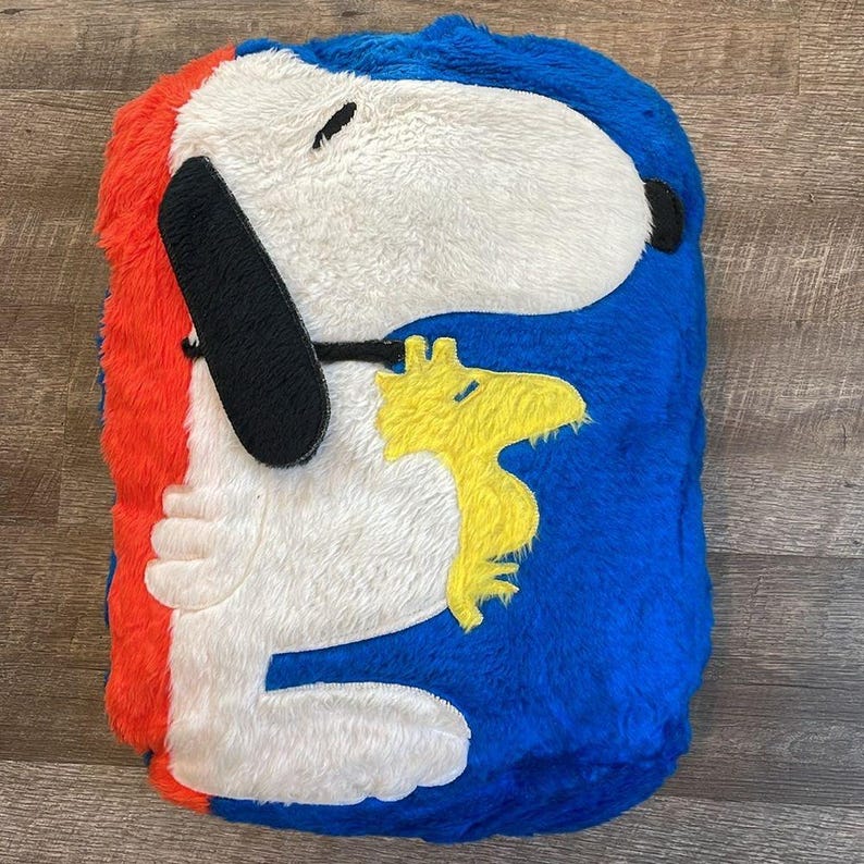 Vintage 60s Peanuts Snoopy & Woodstock Pillowcase Very Rare 24 - Etsy