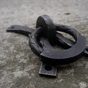 Hand forged ring pull / Door knocker / Cabinet hardware / | Etsy
