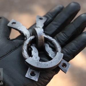 Hand Forged Cabinet Pulls Bdsm Bondage Furniture Barn Door Hardware / Wrought Iron Ring Pulls ...