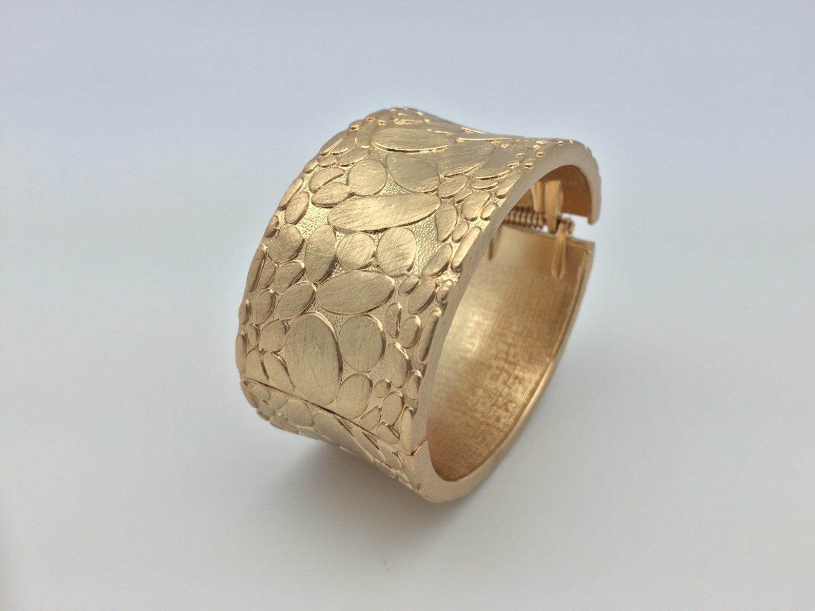 Gold Droplet Design Cuff Bracelet //matte Gold Finished // - Etsy