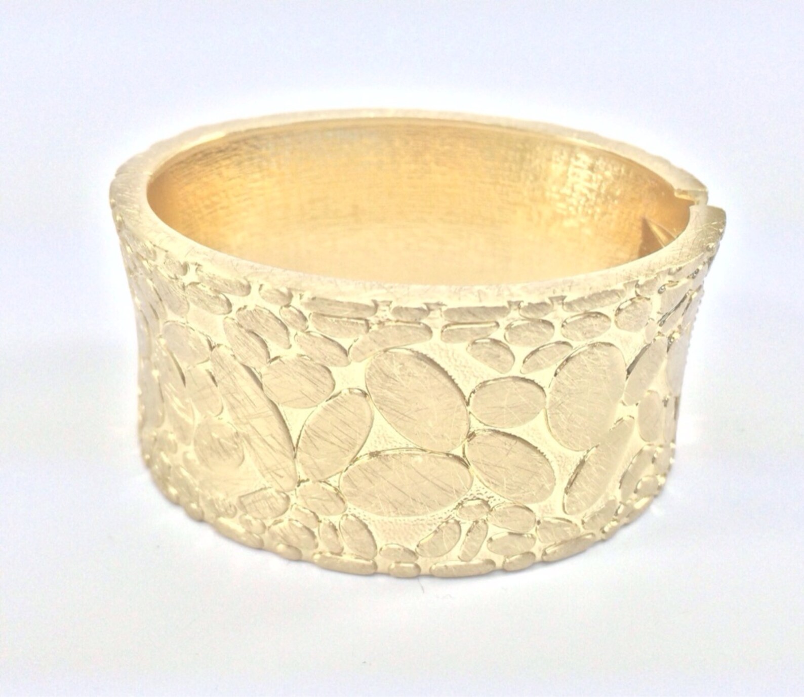 Gold Droplet Design Cuff Bracelet //matte Gold Finished // - Etsy