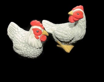Chicken figurines | Etsy