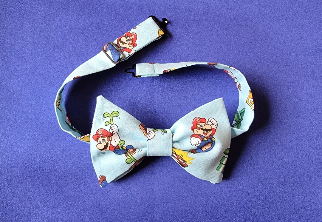 Mario Bow Tie Mario Bowtie Superhero Bow Tie Geeky Bow Tie - Etsy