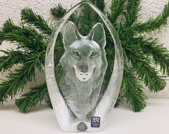 Wolf figurine | Etsy