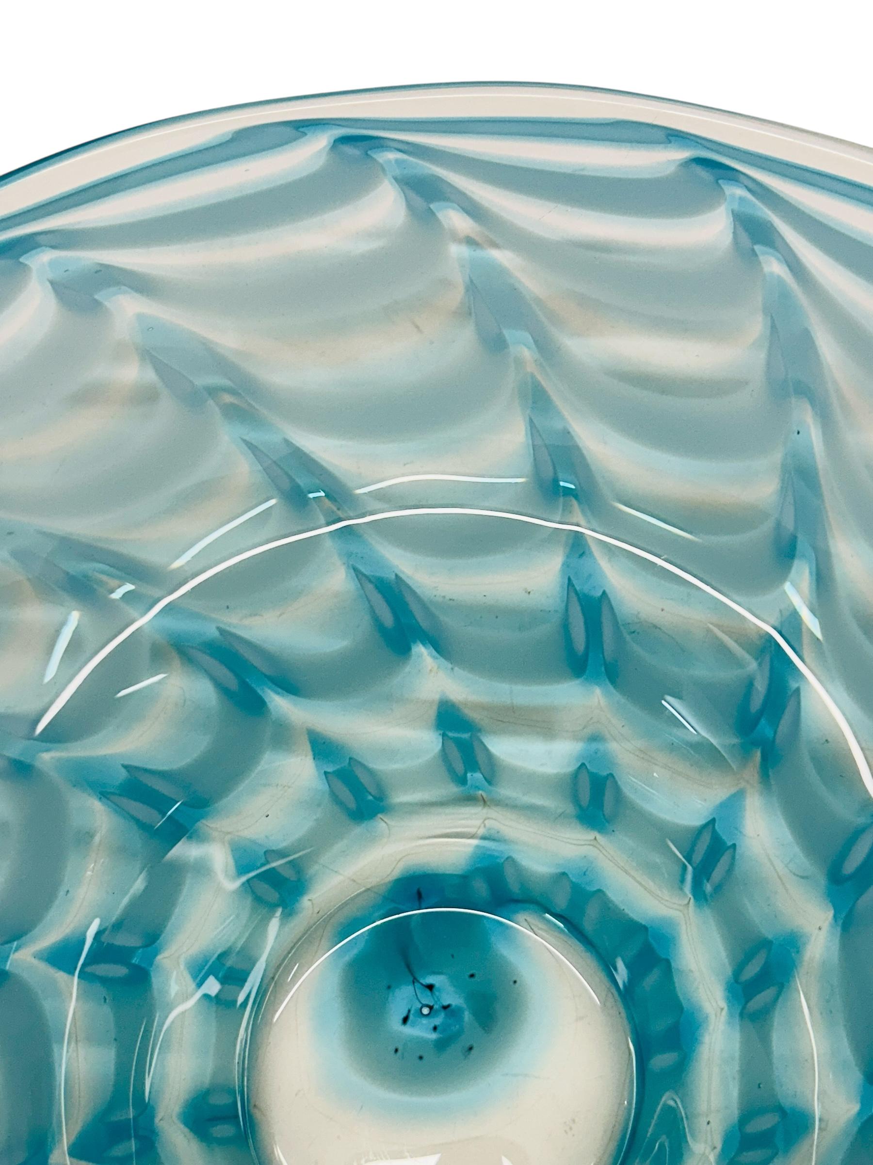 Vintage Waterford Crystal Evolution Centerpiece Bowl 14" Blue Art Glass ...