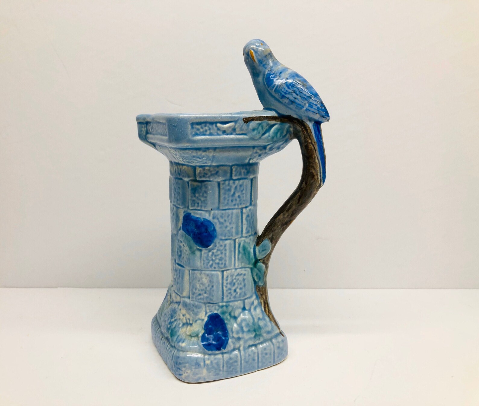 Vintage Blue Wade Budgerigar Bird Handle Pitcher Jug Vase | Etsy