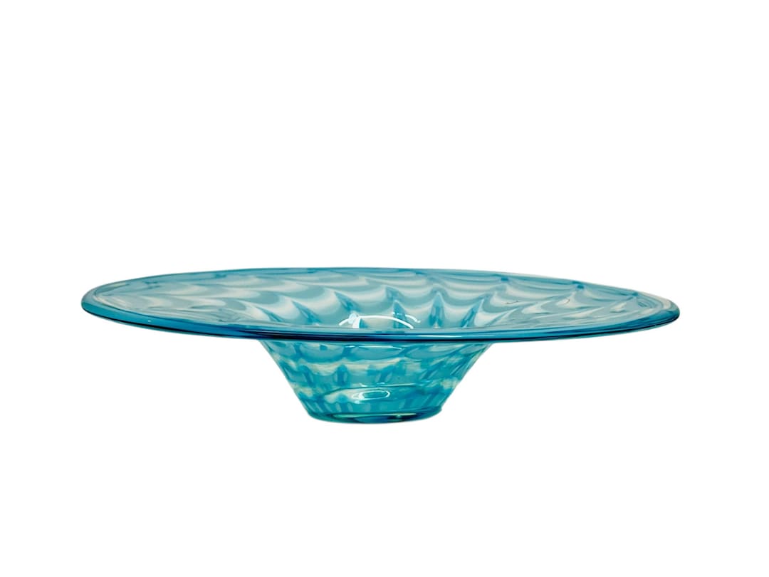 Vintage Waterford Crystal Evolution Centerpiece Bowl 14" Blue Art Glass ...
