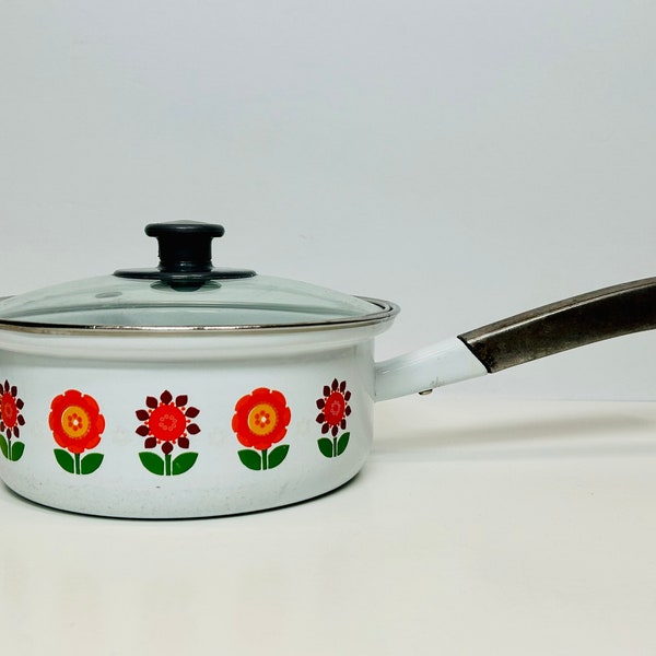 Enamel Pan With Lid - Etsy