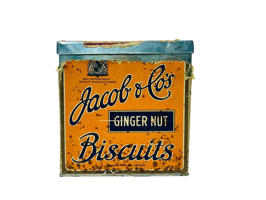 Antique Jacob & Co Ginger Nut Biscuits Tin: Macfarlane Lang Label - Etsy