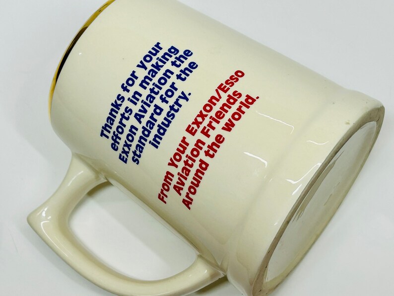Vintage Esso Exxon Aviation Mug RARE Esso Tiger Advertising - Etsy