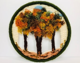 Fiber Yarn Tree Art - Etsy