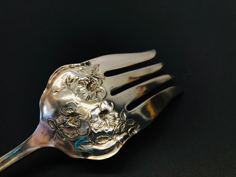 Antique Silver Plate Cold Meat Fork Rose 1903 by R.C. Co. - Etsy