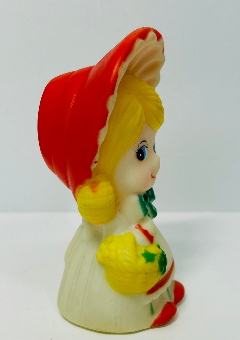 Vintage Little Girl Rubber Squeak Toy Squeeze Doll Made in - Etsy
