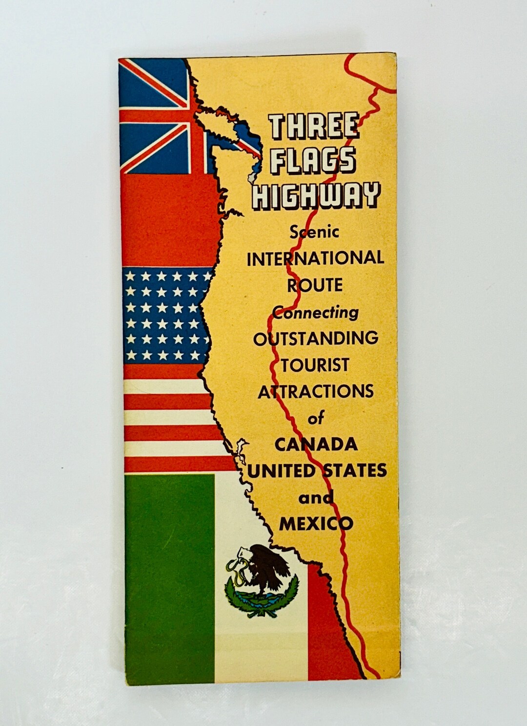 Vintage 1950s Three Flags Highway Map: Pierre Vittier US 395 - Etsy