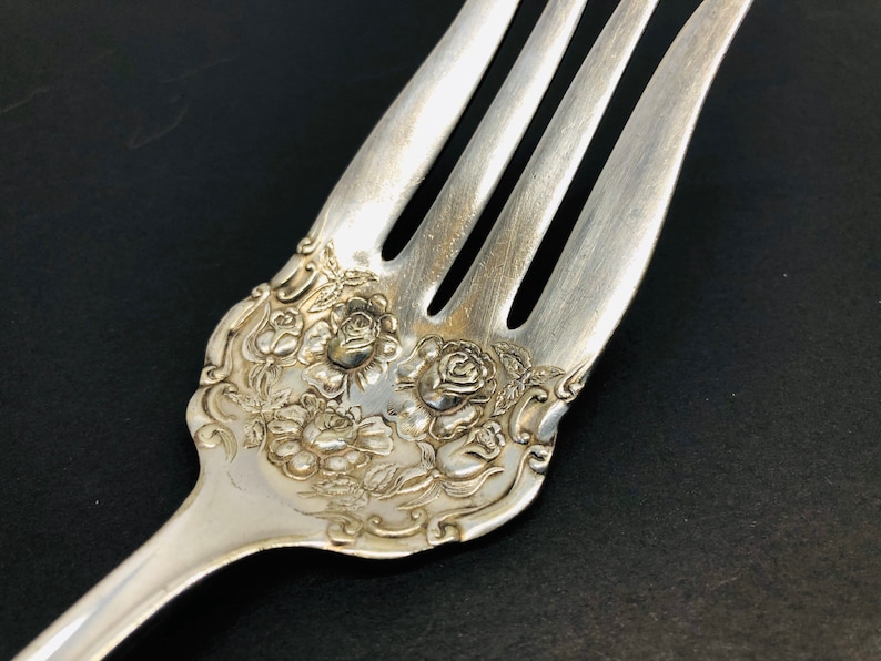 Antique Silver Plate Cold Meat Fork Rose 1903 by R.C. Co. - Etsy