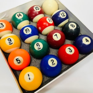 Vintage Pool Balls Set in Box 16 Balls Billiards Complete Set - Etsy