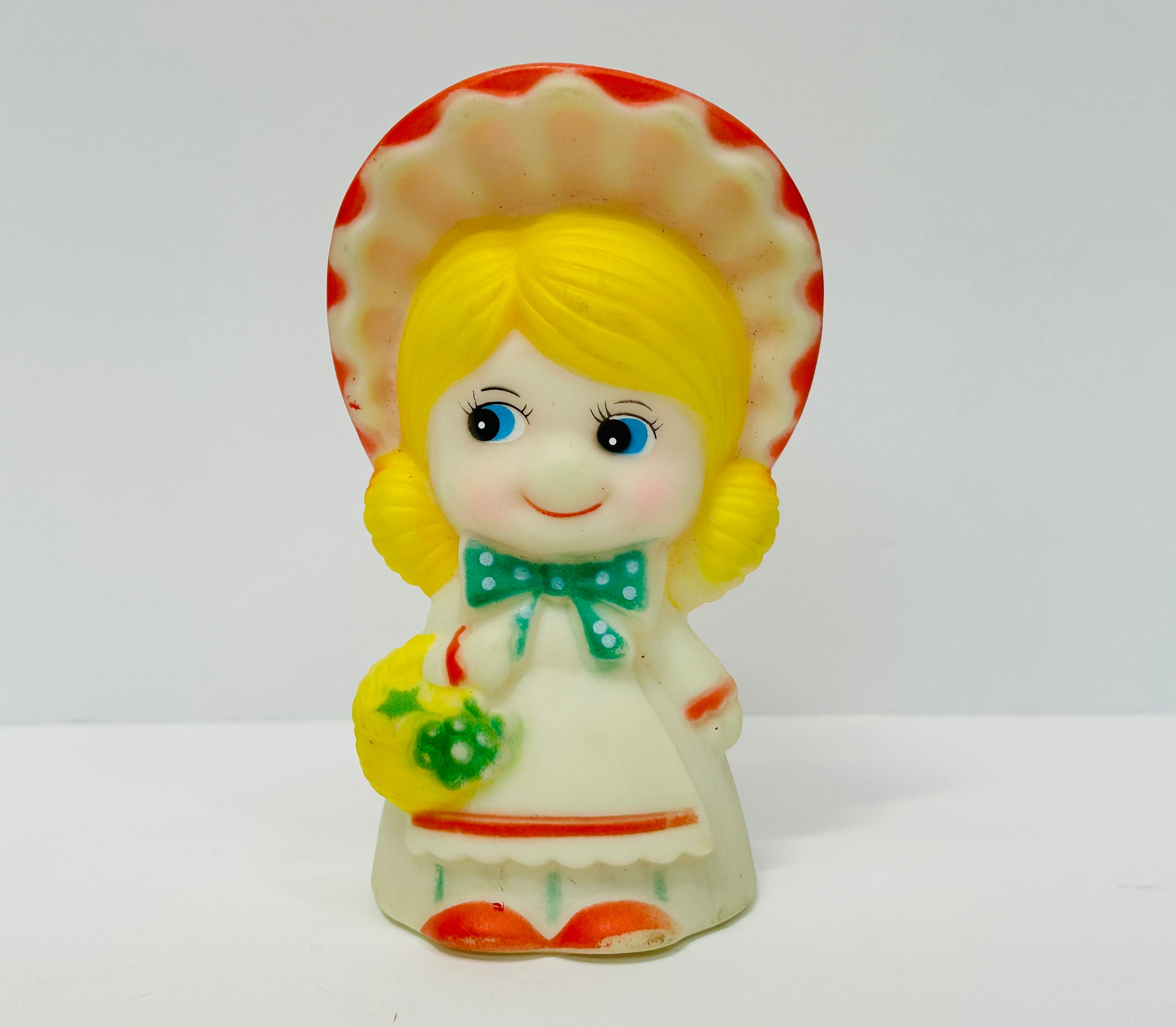 Vintage Little Girl Rubber Squeak Toy Squeeze Doll Made in - Etsy
