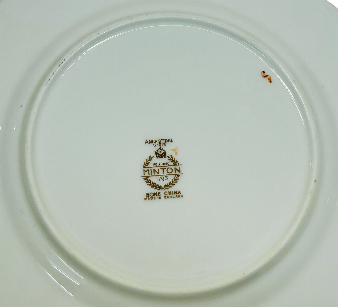 Set of 4 Vintage Minton Ancestral Salad Plates 8" S-376 Wreath ...