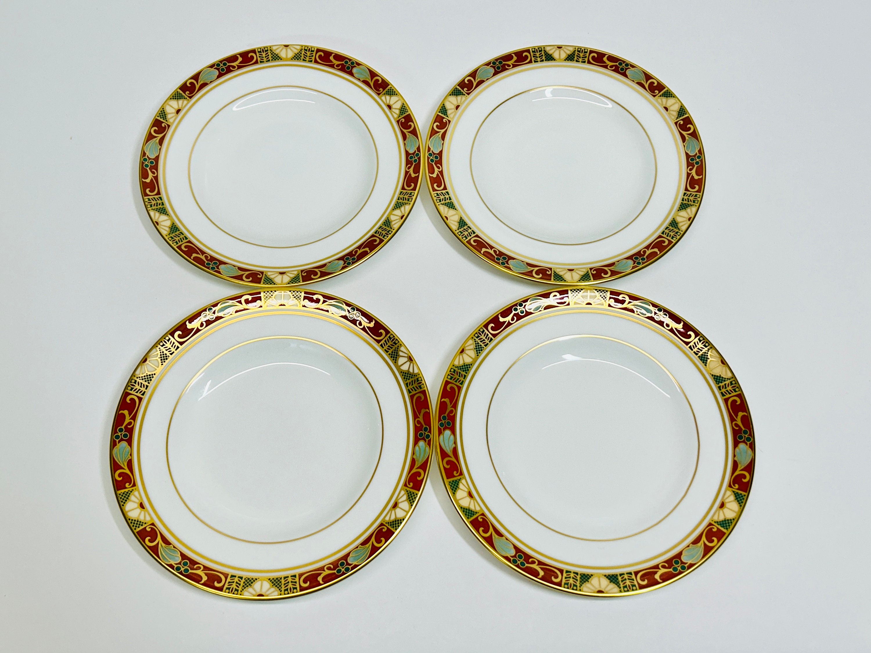 Royal Crown Derby Cloisonne Bread and Butter Plates Set of Four 6 1/4 ...