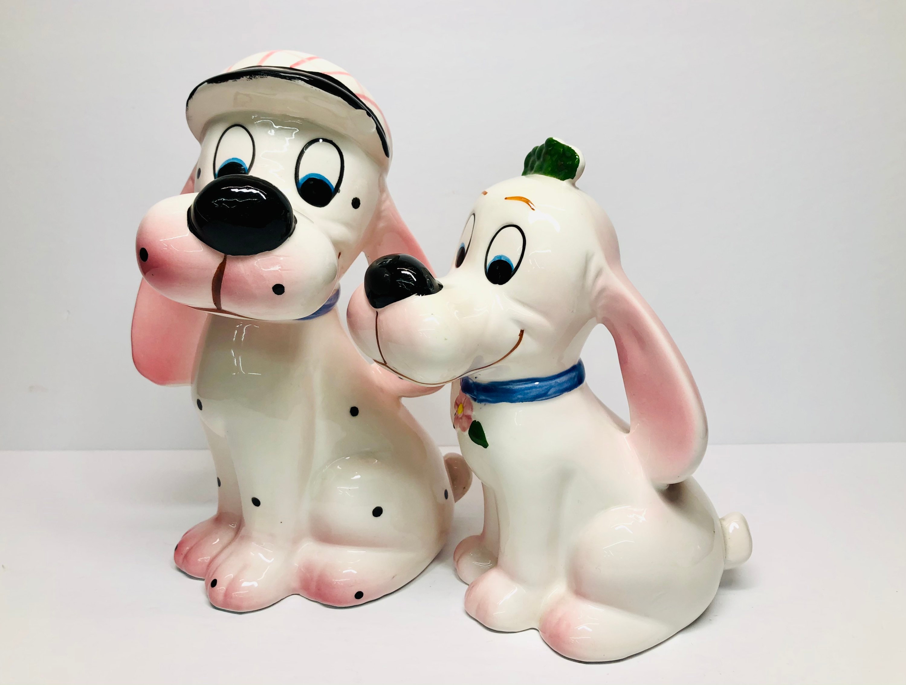 Vintage Pair of Large Ceramic Pink Dog Coin Banks Figurines - Etsy.de