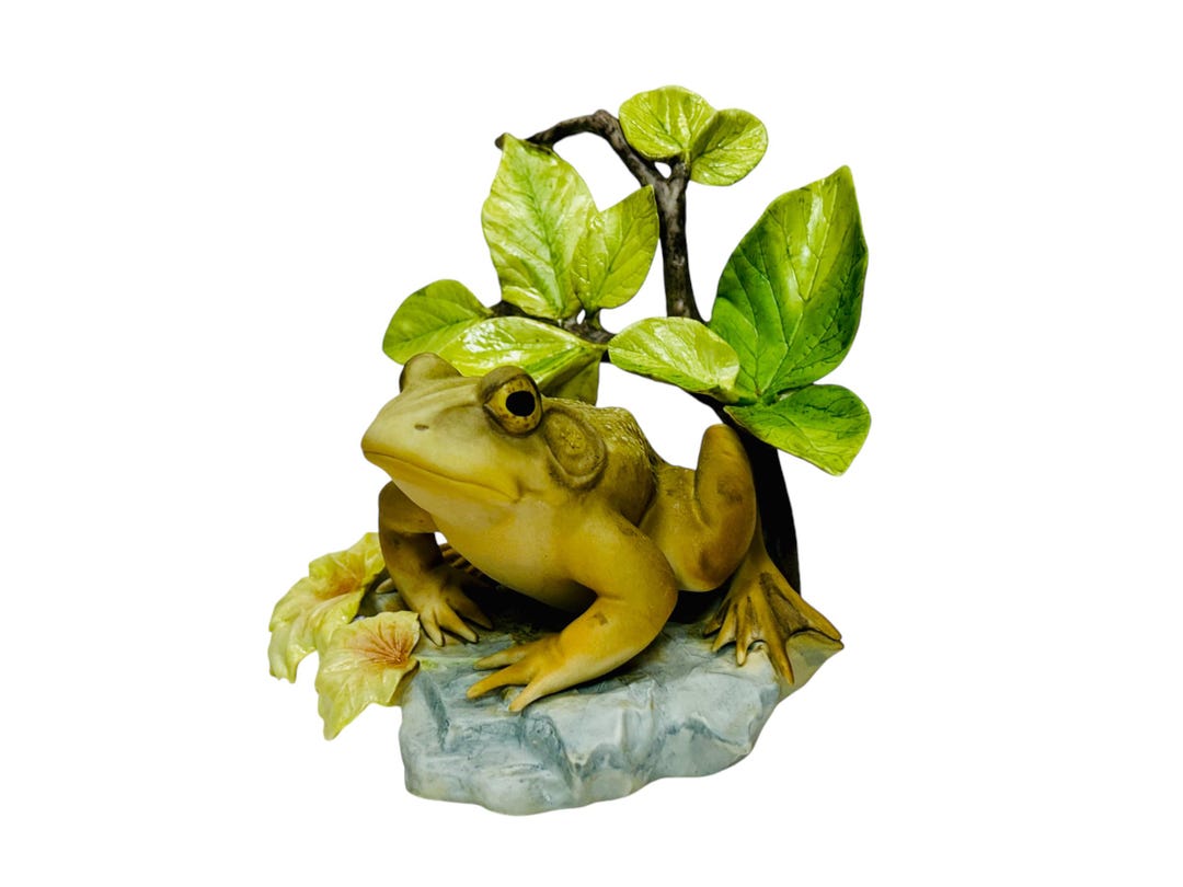 RARE Vintage Signed Cybis American Bullfrog Enchanted Prince Porcelain ...