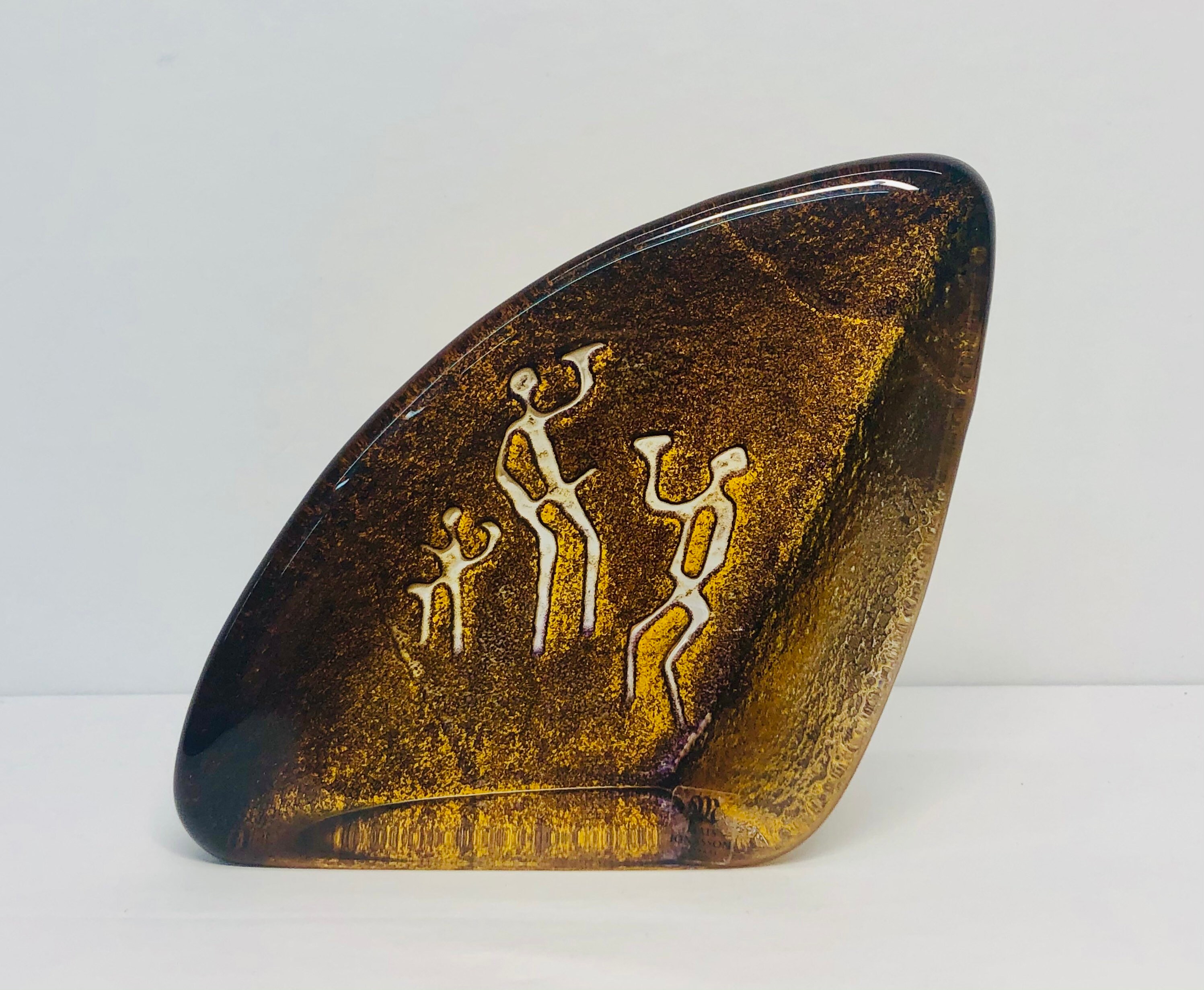 Mats Jonasson Crystal faces sculpture - Man Face - signed and marked ...