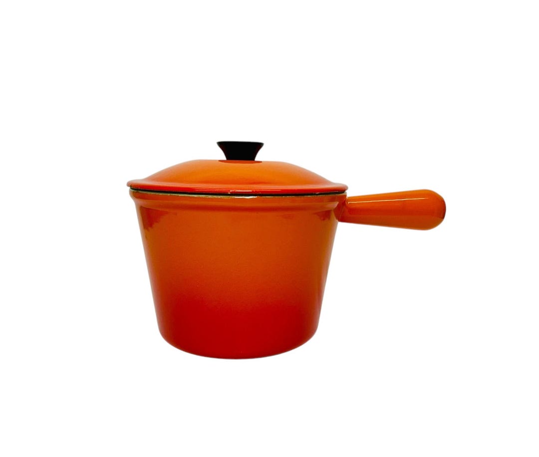 Vintage Le Creuset Windsor Pot Sauce Fondue Pot With Lid Flame Color ...