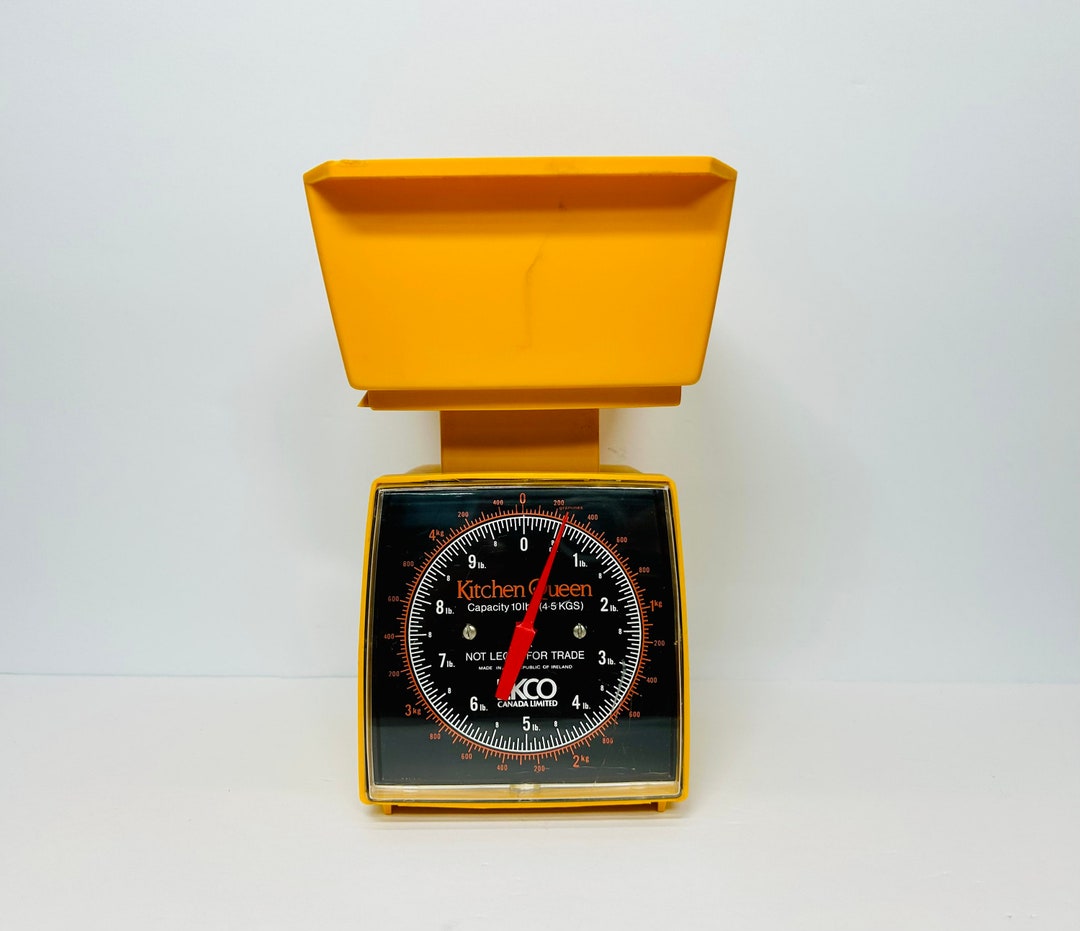 Vintage Kitchen Queen Yellow Scale by Ekco Canada Small Plastic Scale ...