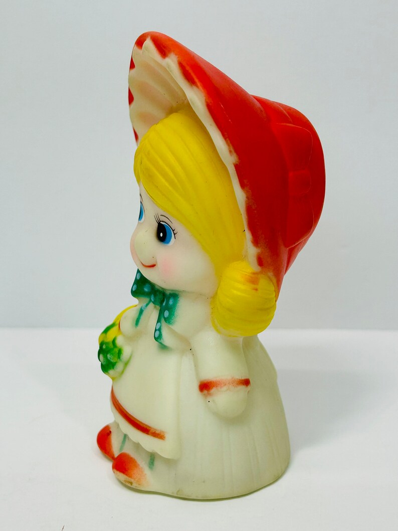 Vintage Little Girl Rubber Squeak Toy Squeeze Doll Made in - Etsy