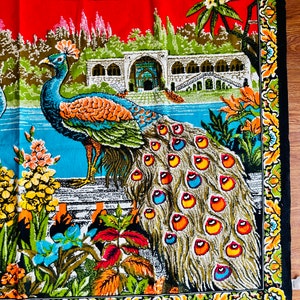 Vintage Double Peacock Tapestry Wall Hanging Made in Turkey - Etsy