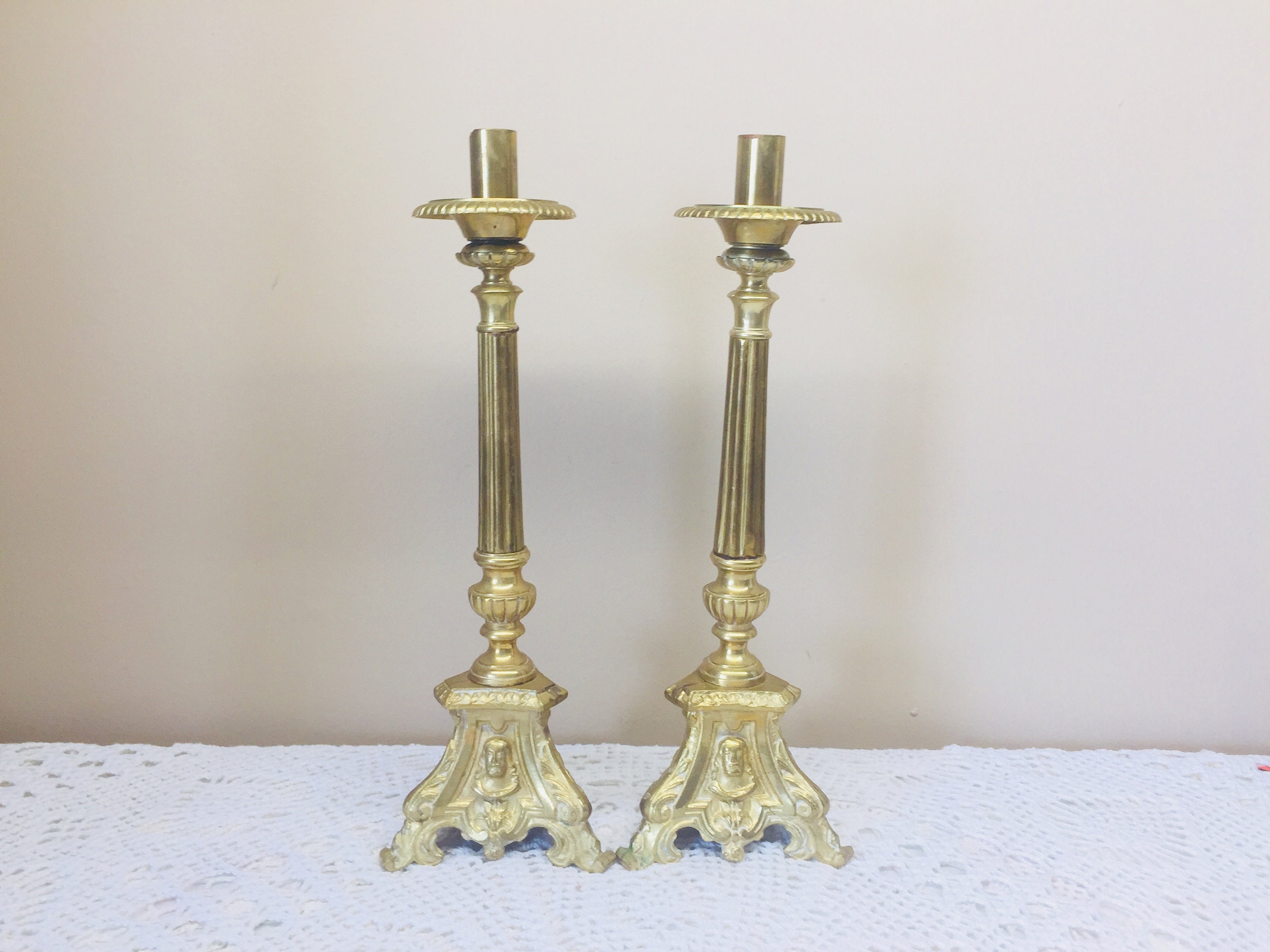 Altar Candle Holder Brass at Benjamin Stone-wigg blog